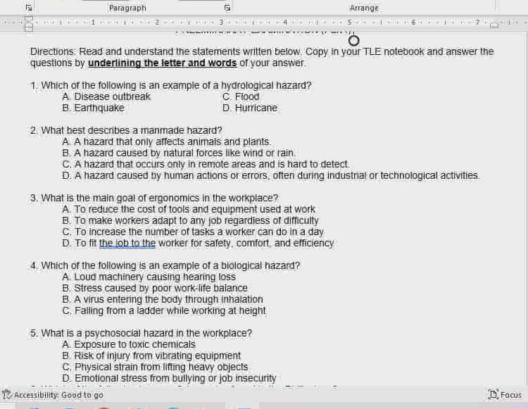Which of the following is an example of a | StudyX