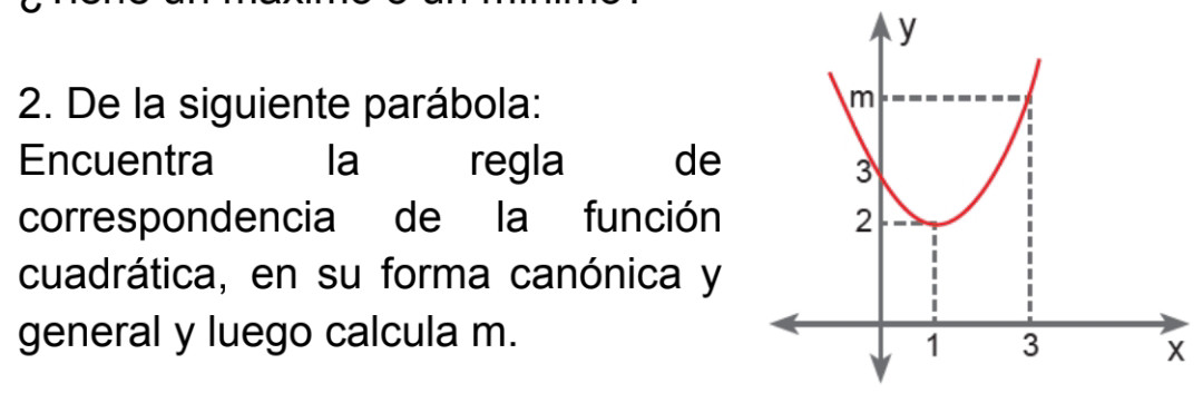 2. De la siguiente parábola: Encuentra la | StudyX