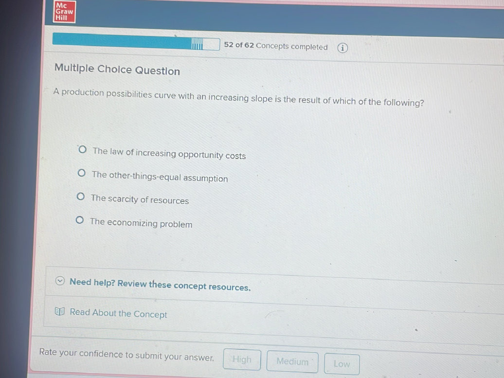Multiple Choice Question A production | StudyX