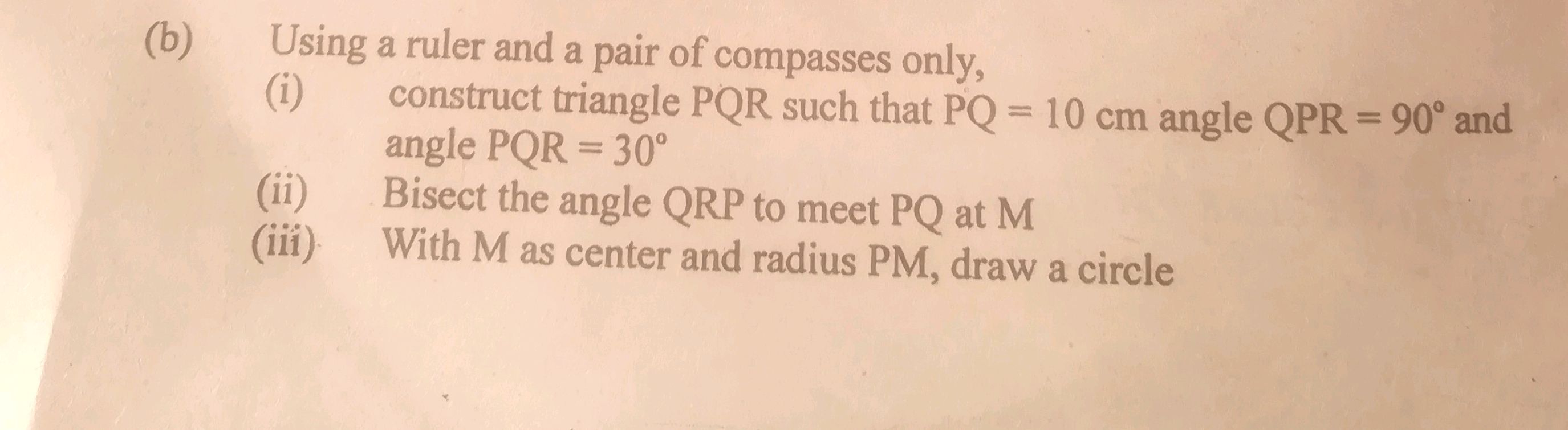 Using a ruler and a pair of compasses only, | StudyX