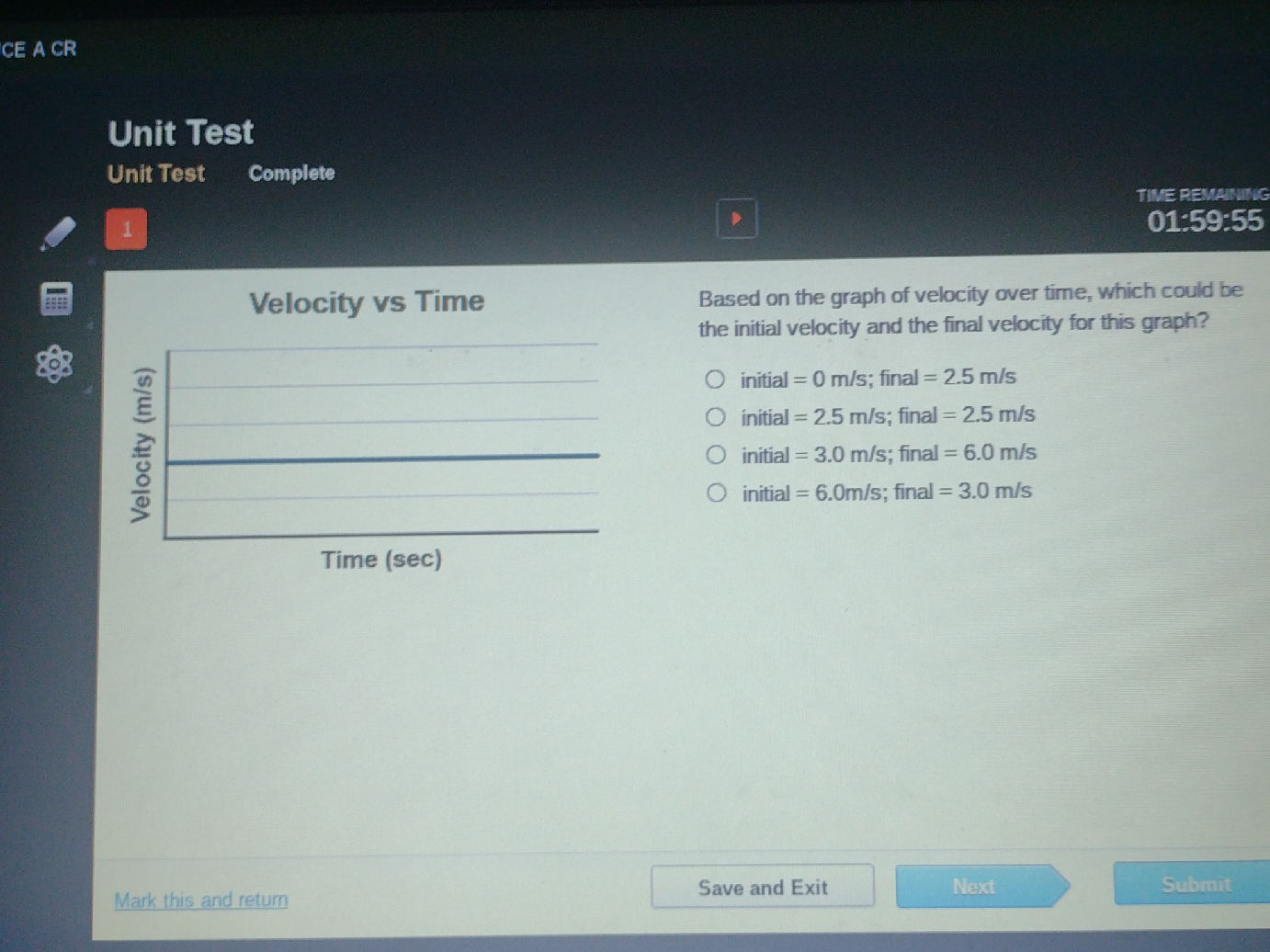 Based on the graph of velocity over time, | StudyX