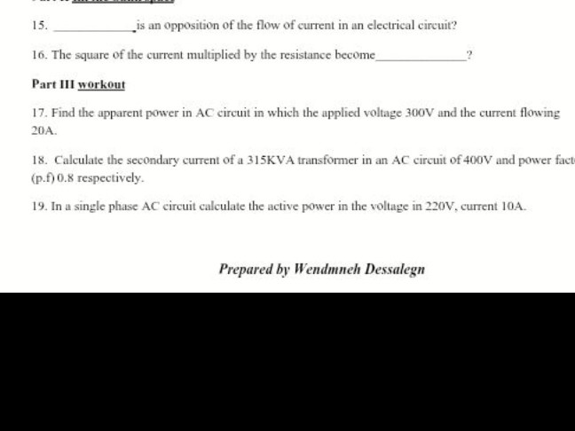 18. Calculate the secondary current of a | StudyX