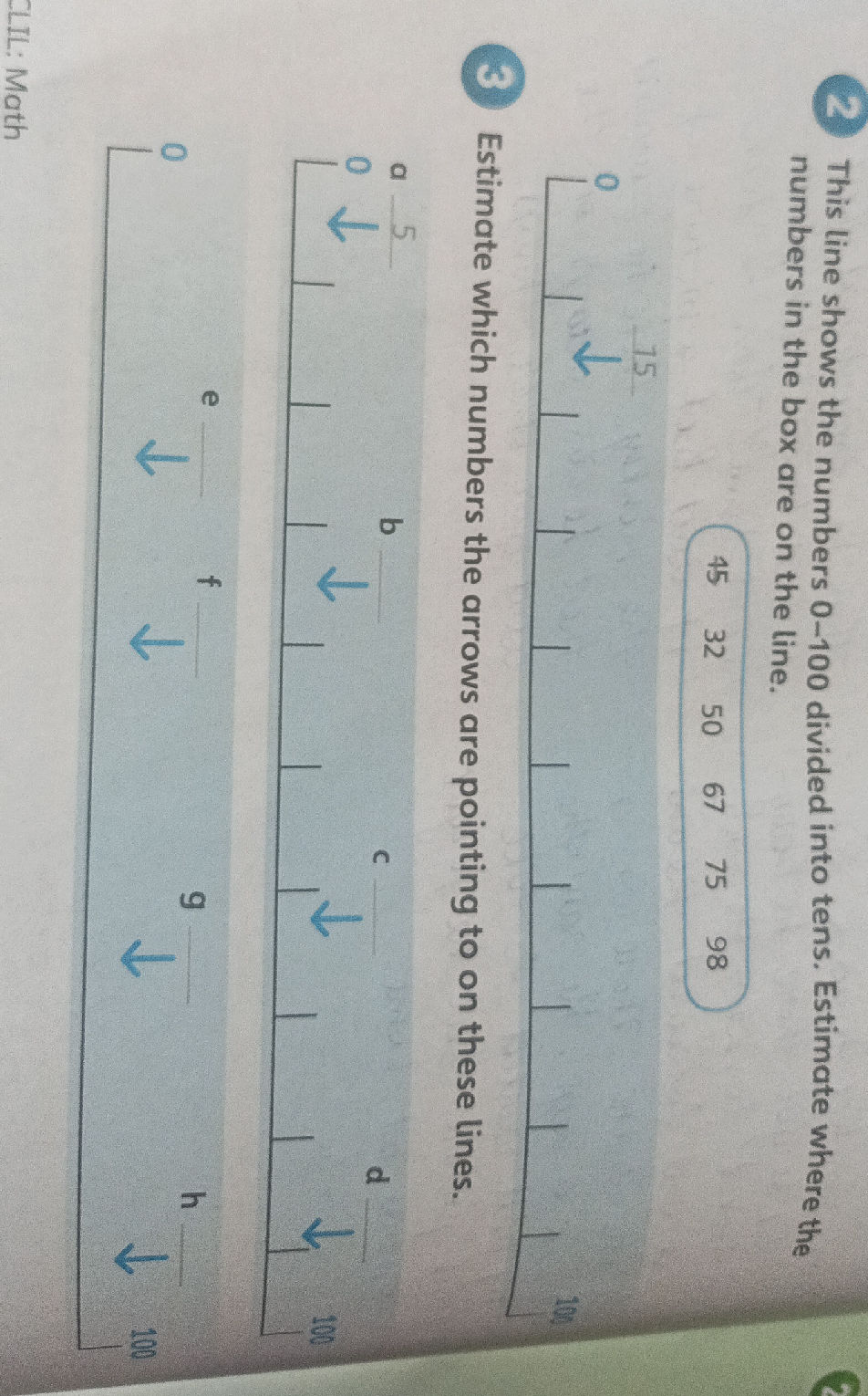 Estimate which numbers the arrows are | StudyX
