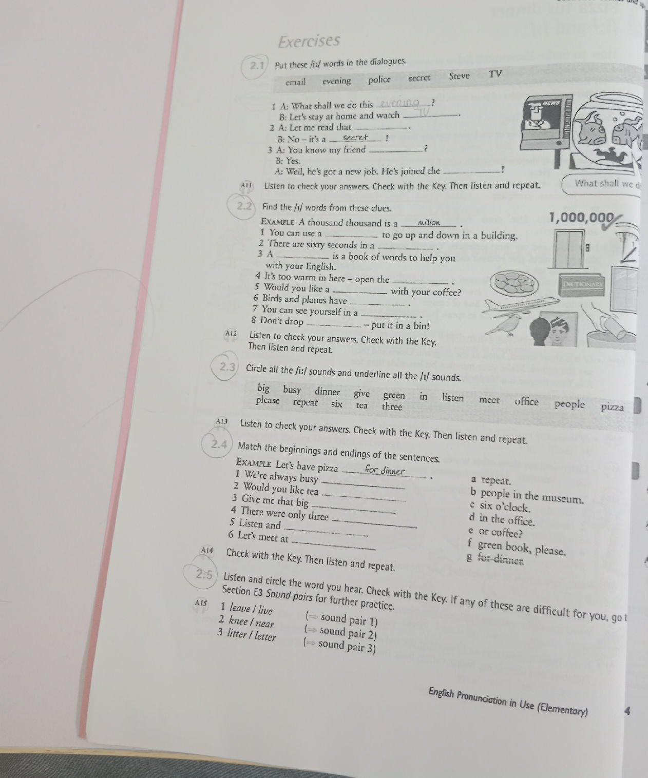 Circle all the /i:/ sounds and underline all | StudyX