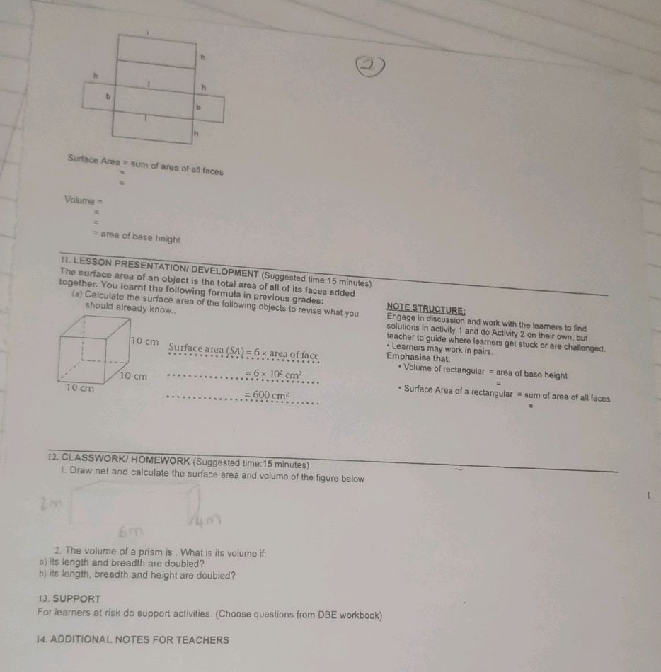 Draw net and calculate the surface area and | StudyX