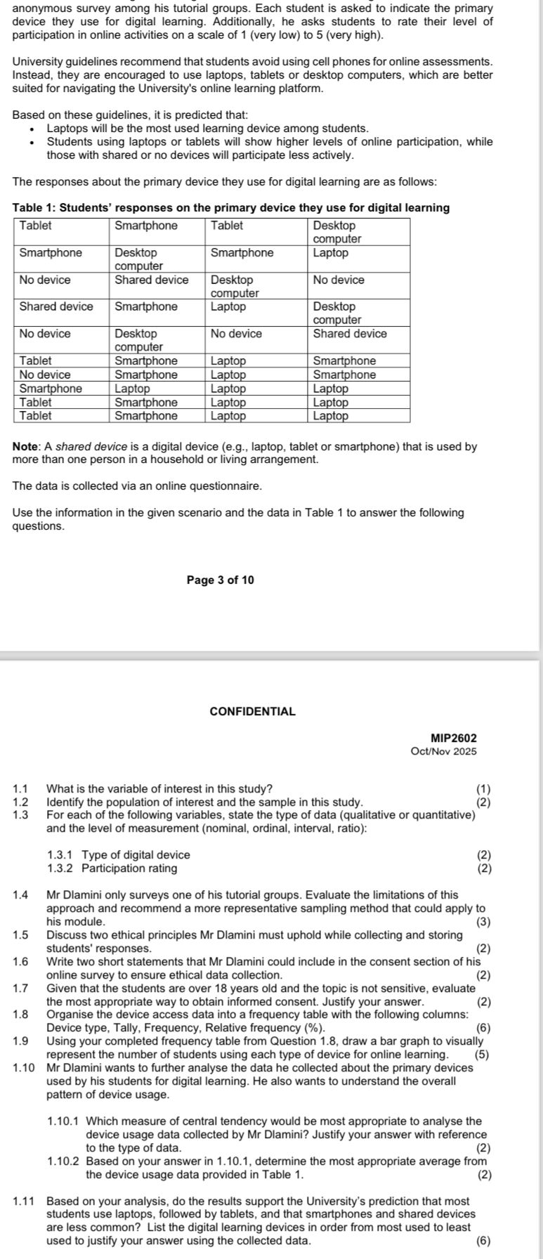 anonymous survey among his tutorial groups. | StudyX