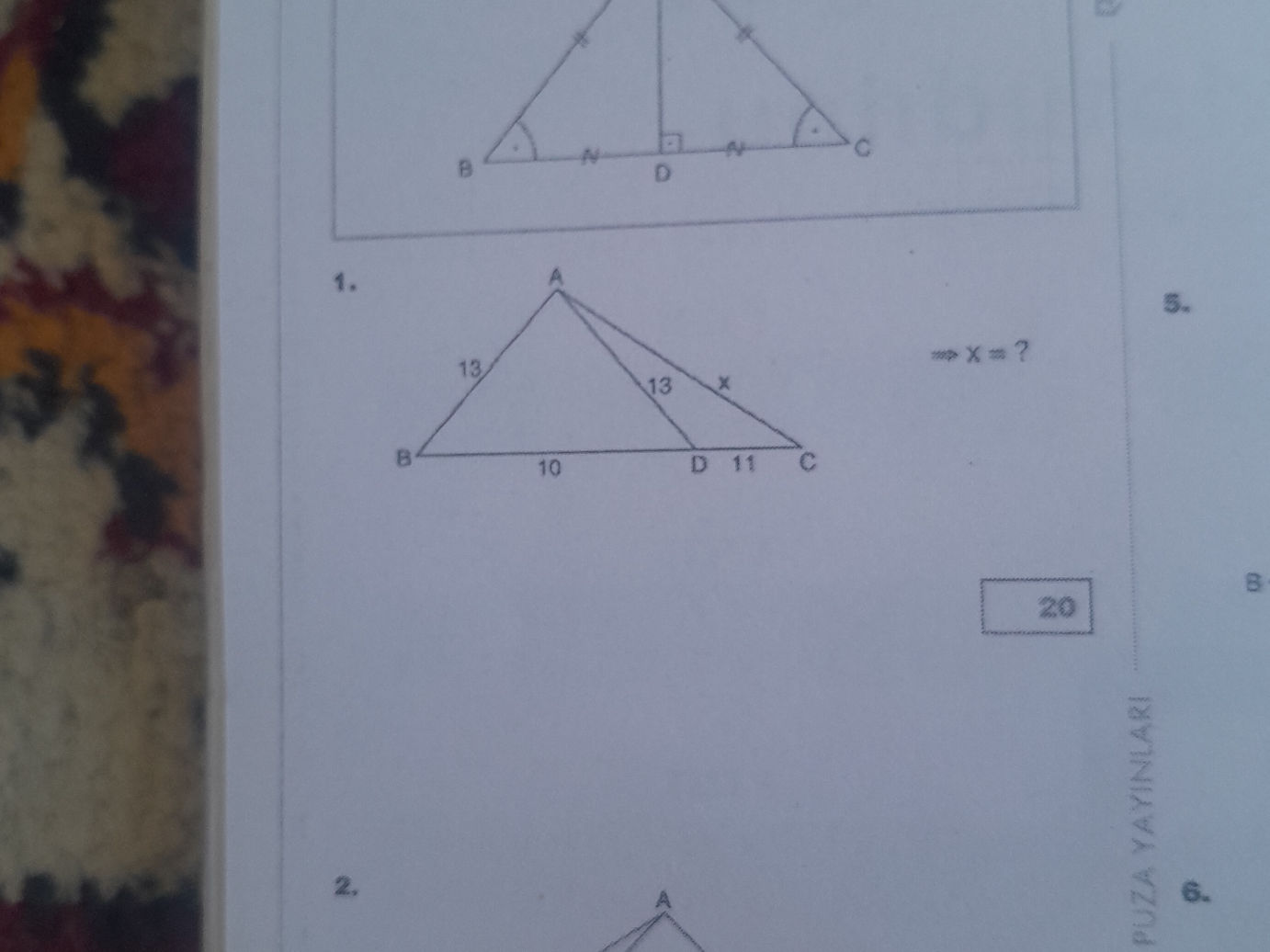 In the given figure, we have a triangle ABC | StudyX