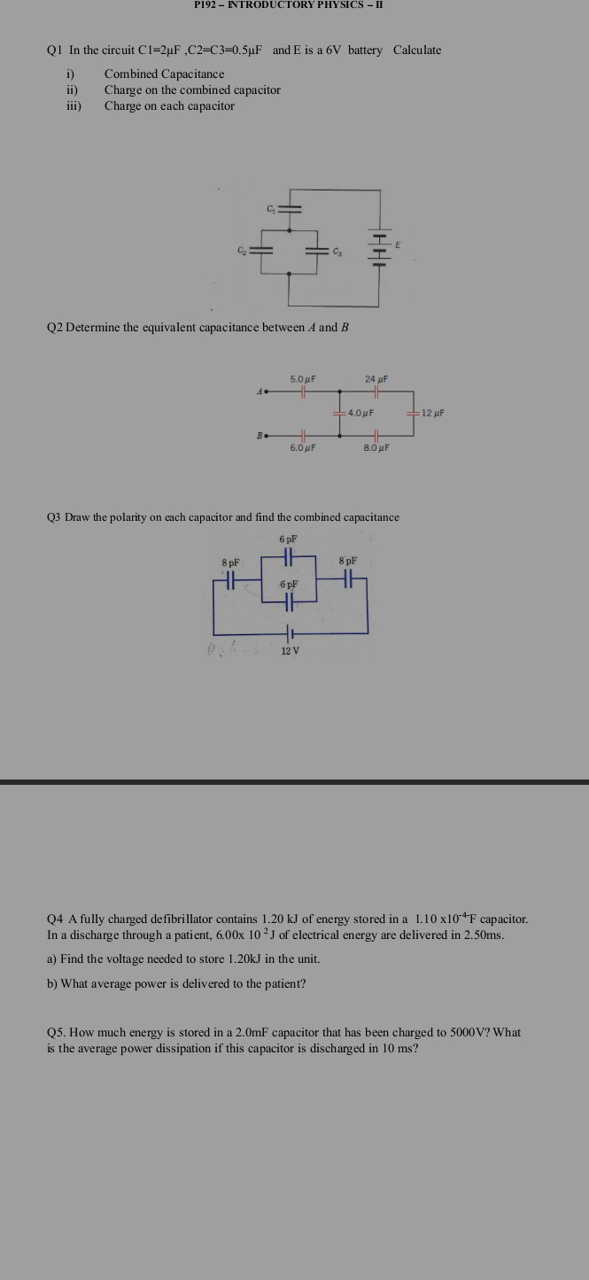 Q2 Determine the equivalent capacitance | StudyX