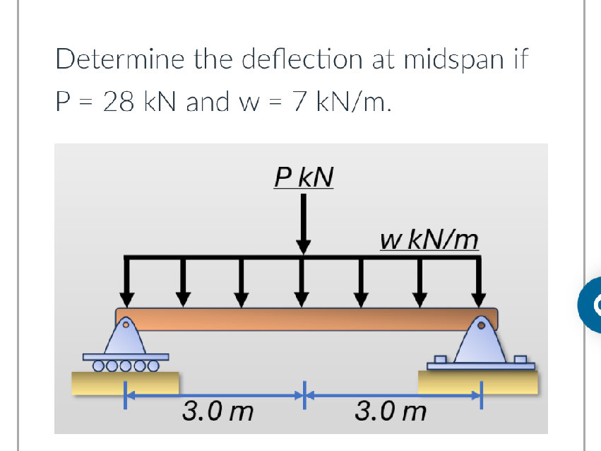 Determine the deflection at midspan if P = | StudyX