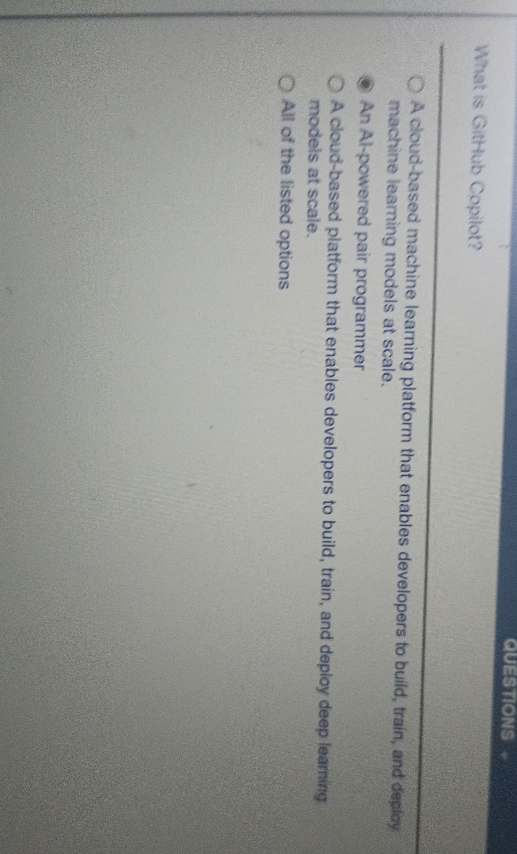 What is GitHub Copilot? O A cloud-based | StudyX