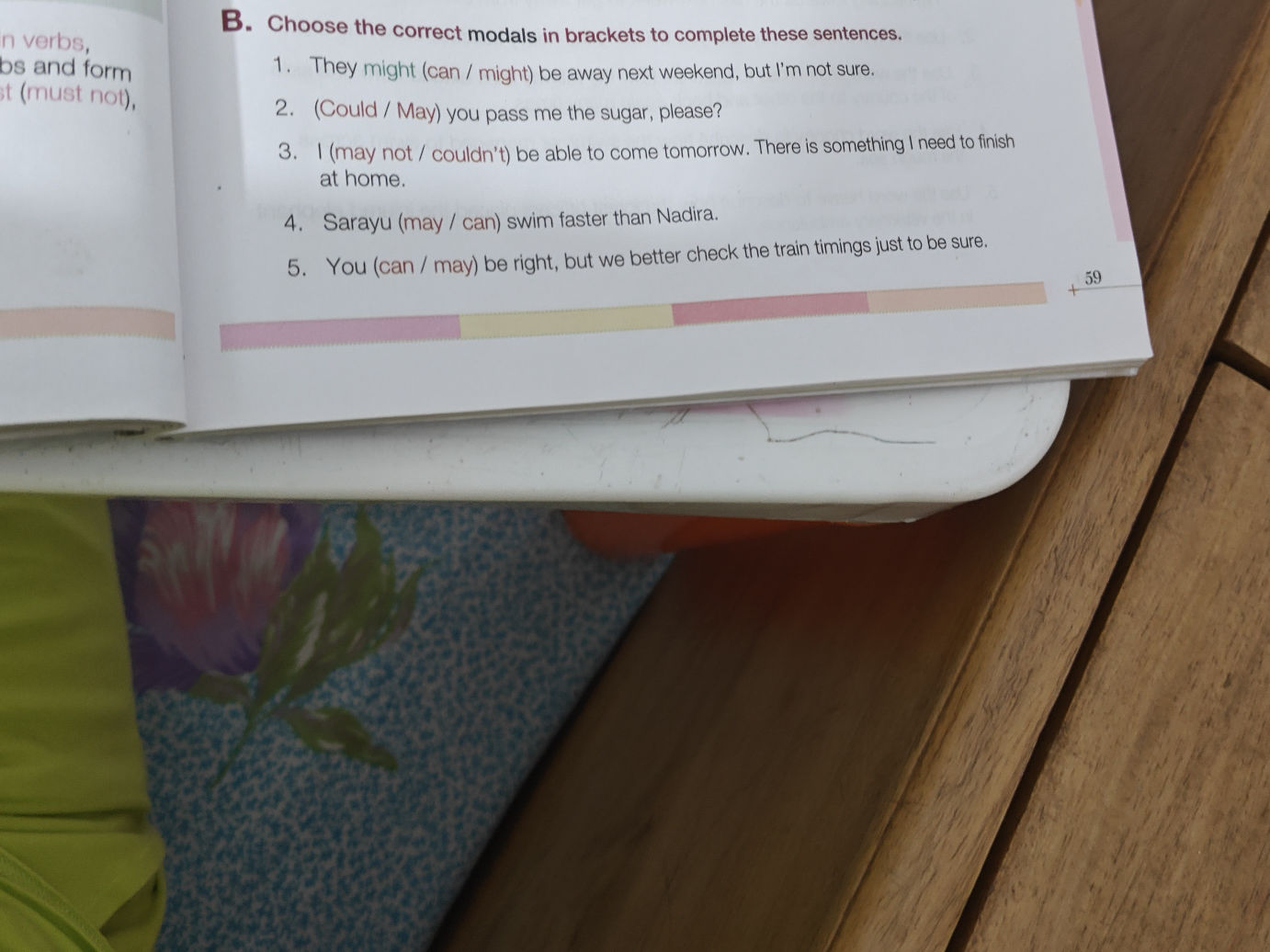 B. Choose the correct modals in brackets to | StudyX