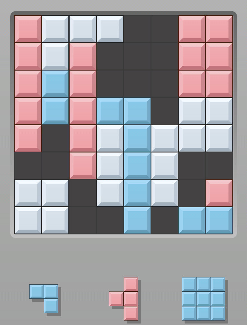 The image displays a partially filled 8x8 | StudyX