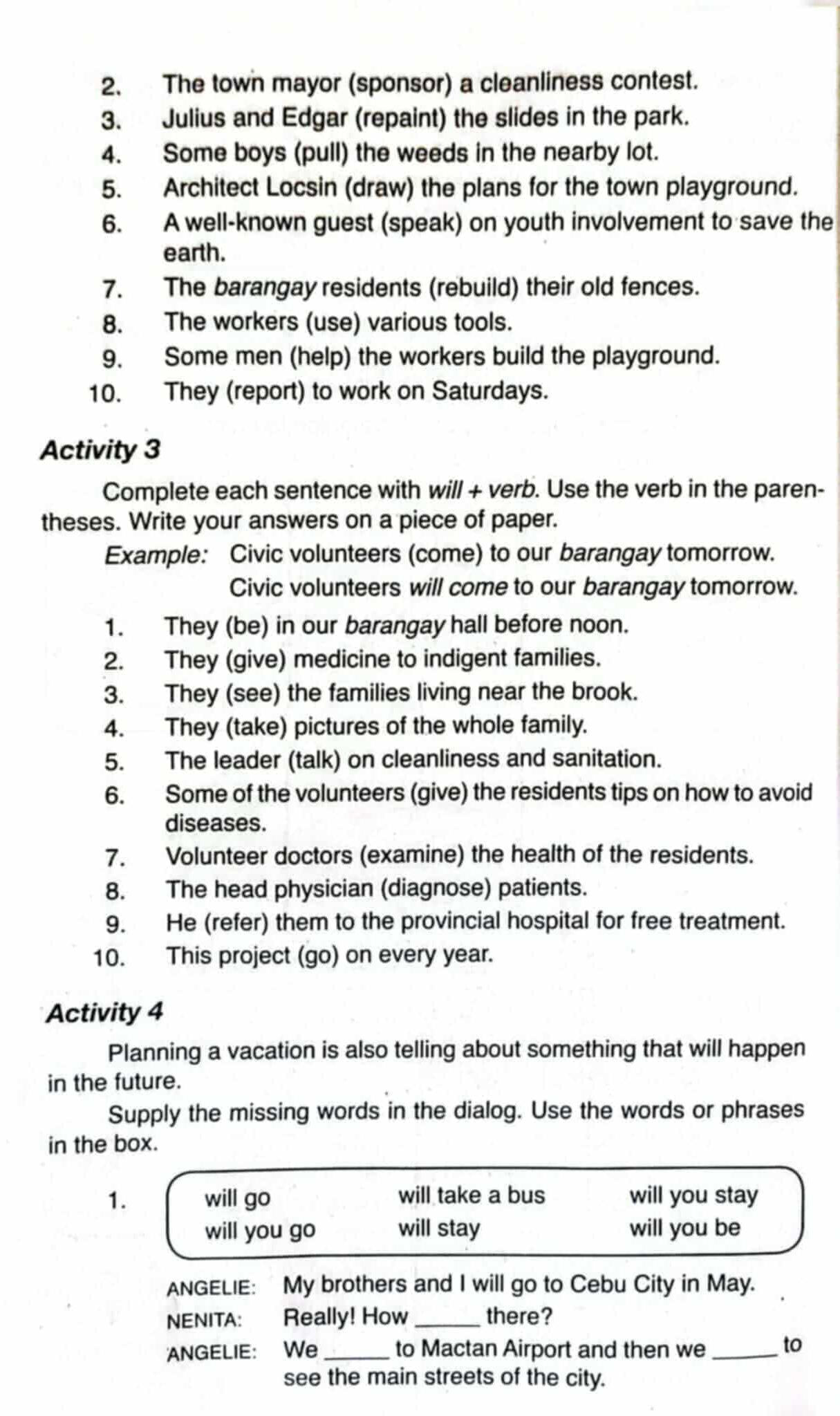 2. The town mayor (sponsor) a cleanliness | StudyX