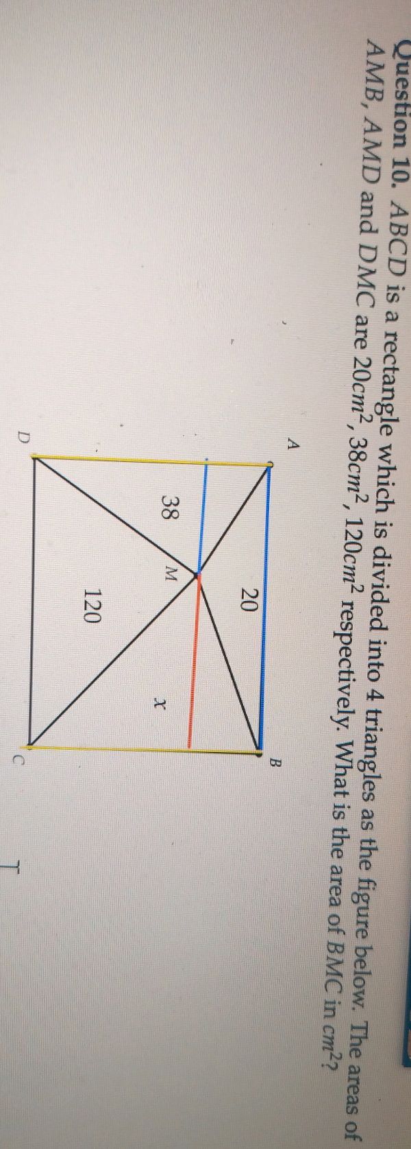 Question 10. ABCD is a rectangle which is