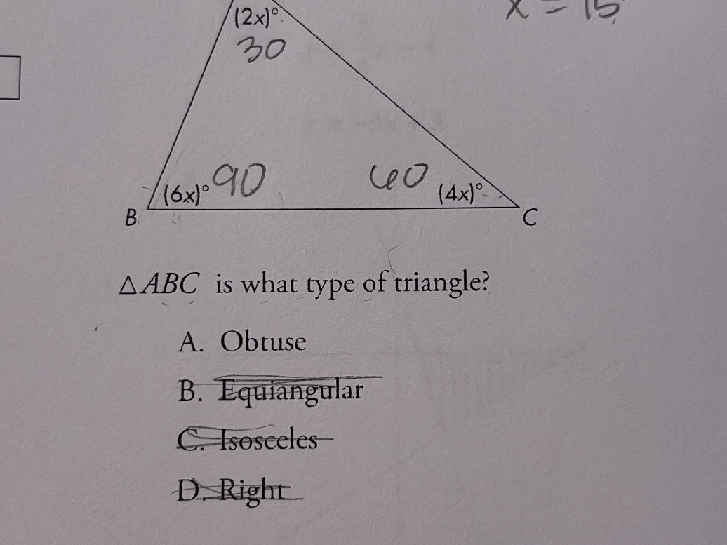 The angles of $ ABC$ are given by | StudyX