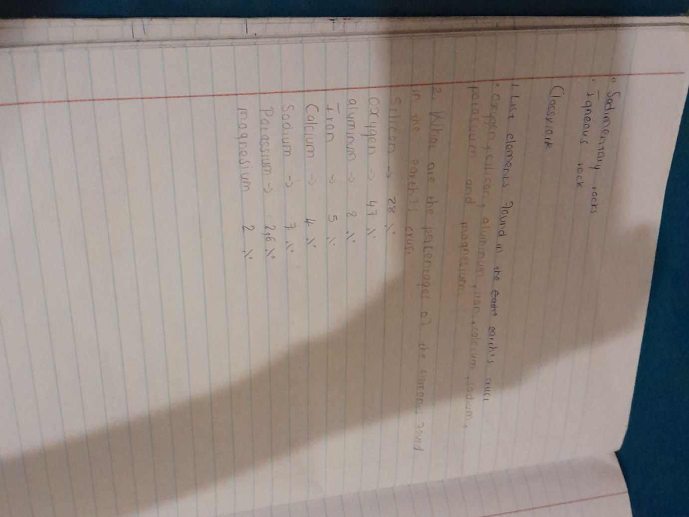 List elements found in the earth's crust • | StudyX
