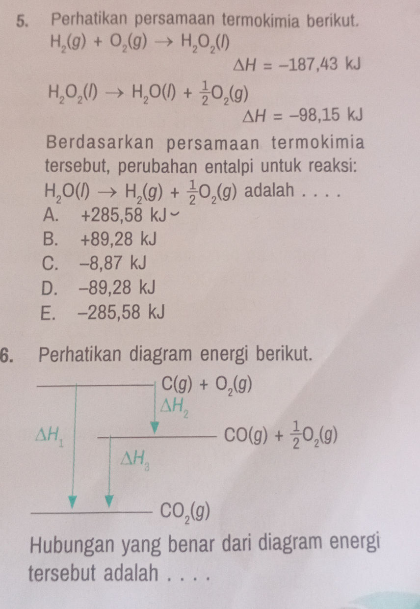 Perhatikan diagram energi berikut. $$ {c} | StudyX