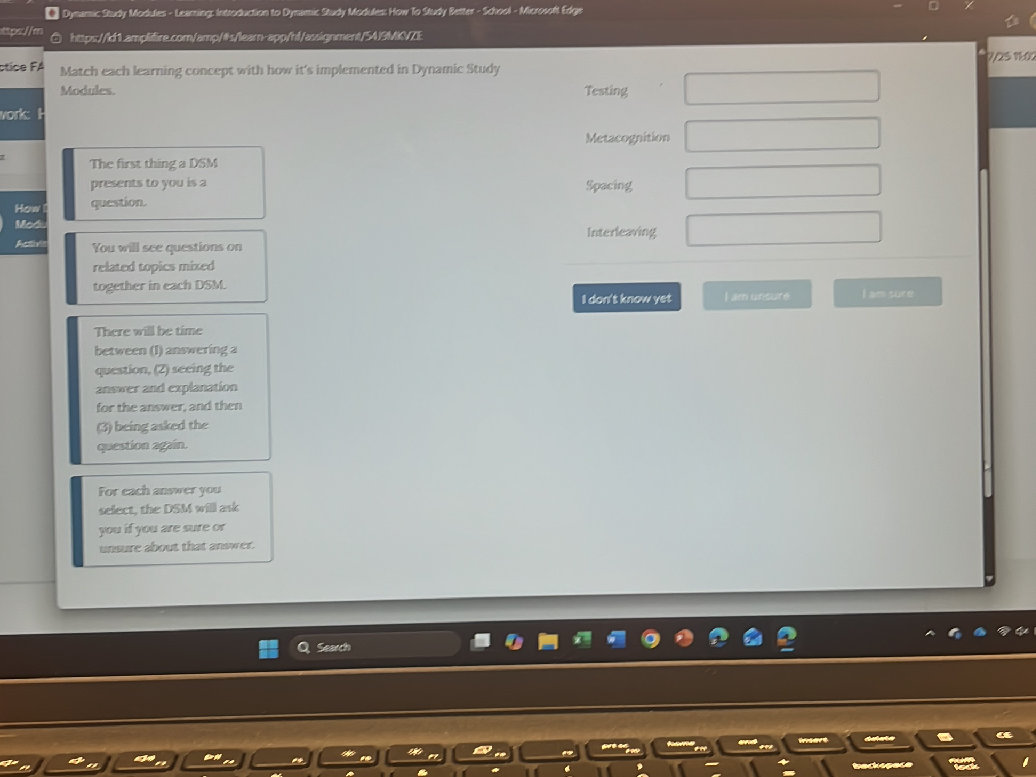 Match each learning concept with how it's | StudyX
