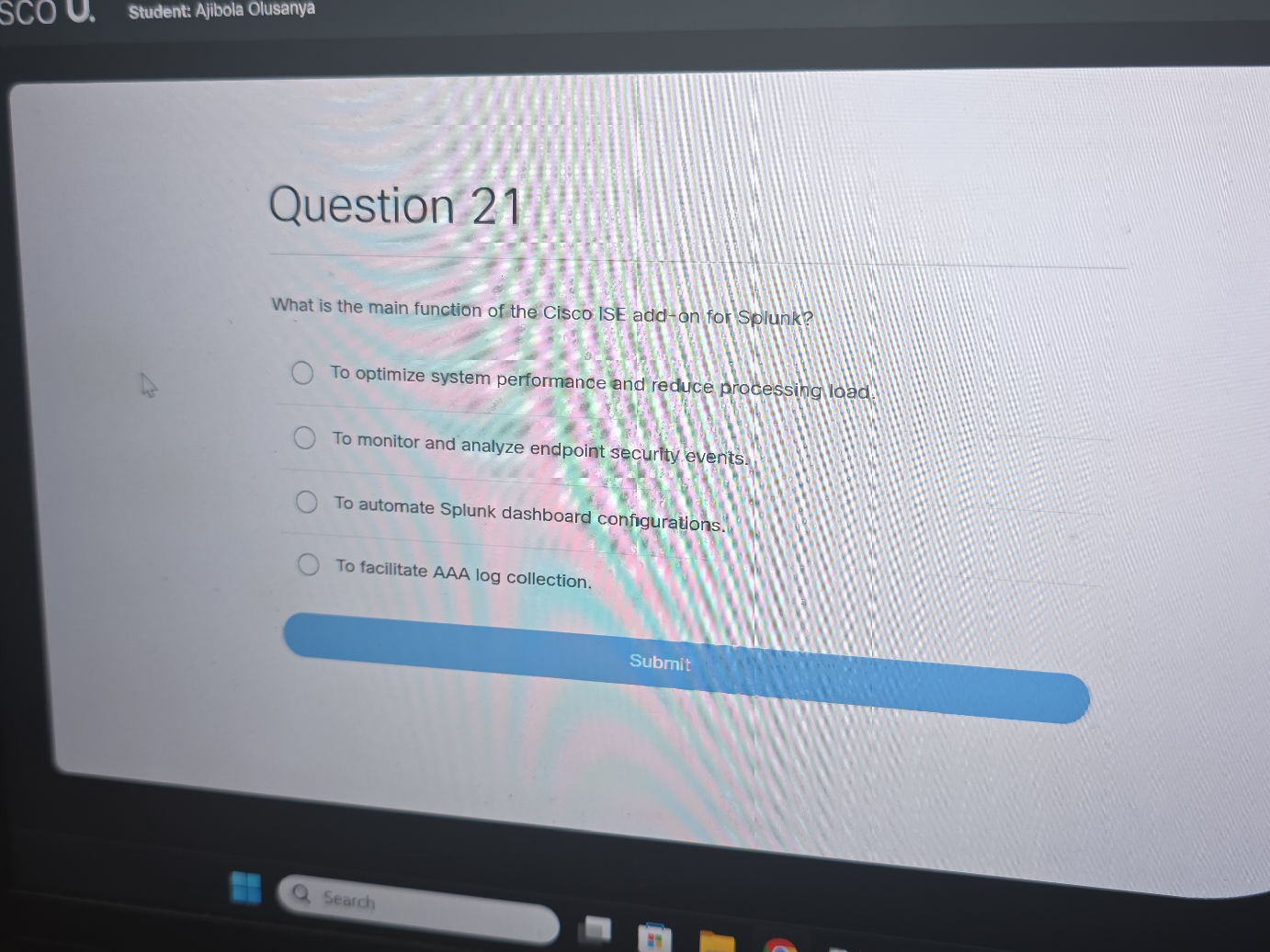 What is the main function of the Cisco ISE | StudyX