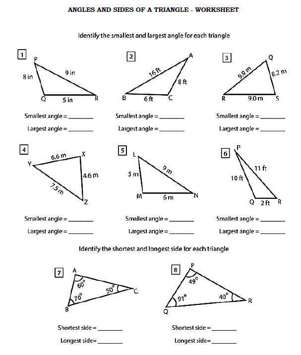 Identify the smallest and largest angle for | StudyX