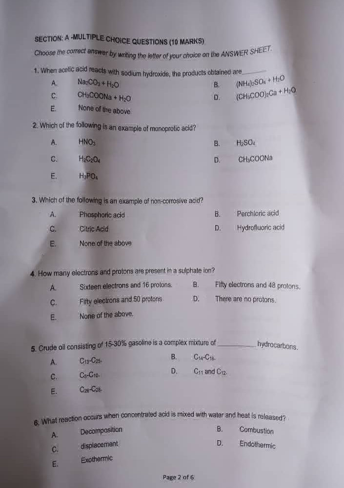 SECTION: A - MULTIPLE CHOICE QUESTIONS (10 | StudyX