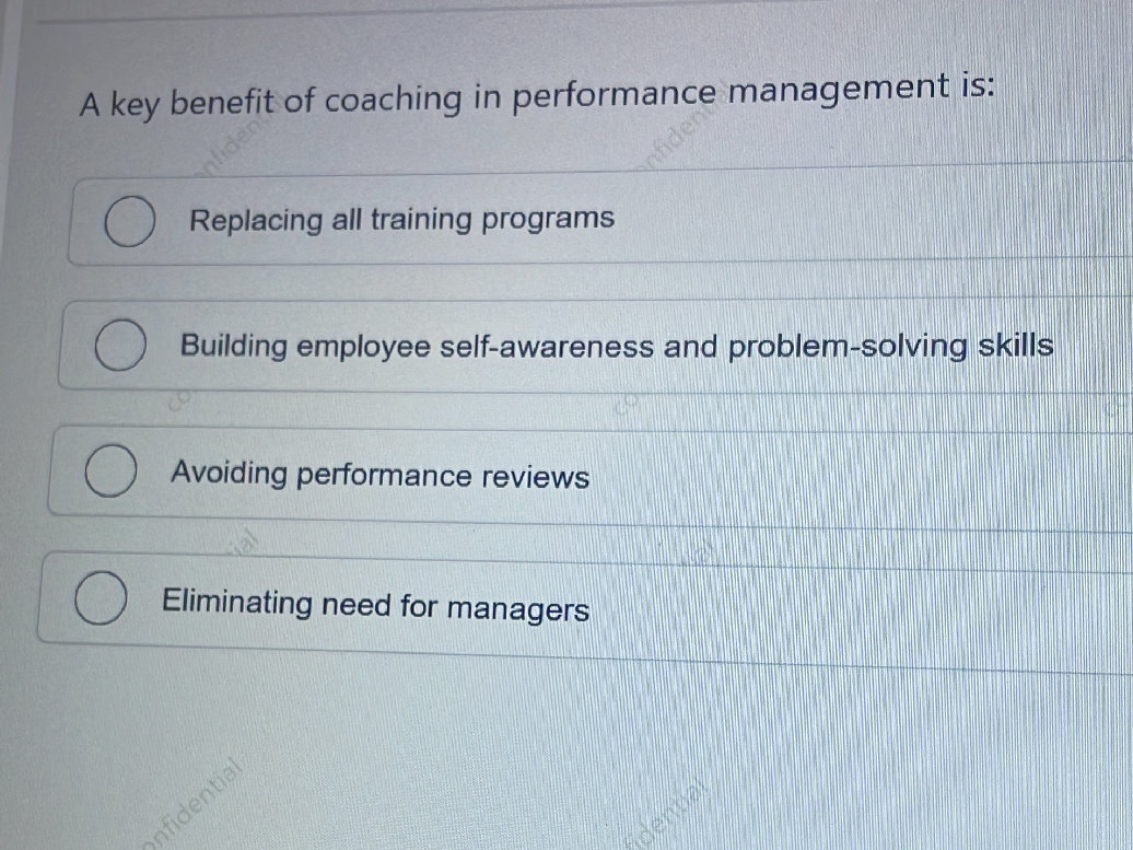 A key benefit of coaching in performance | StudyX
