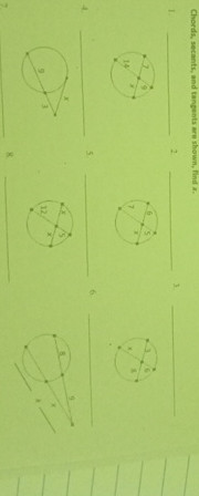 Chords, secants, and tangents are shown, | StudyX