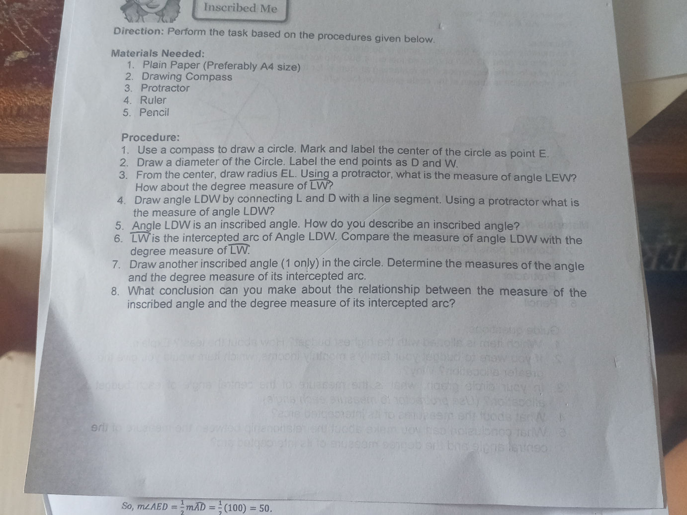 Direction: Perform the task based on the | StudyX