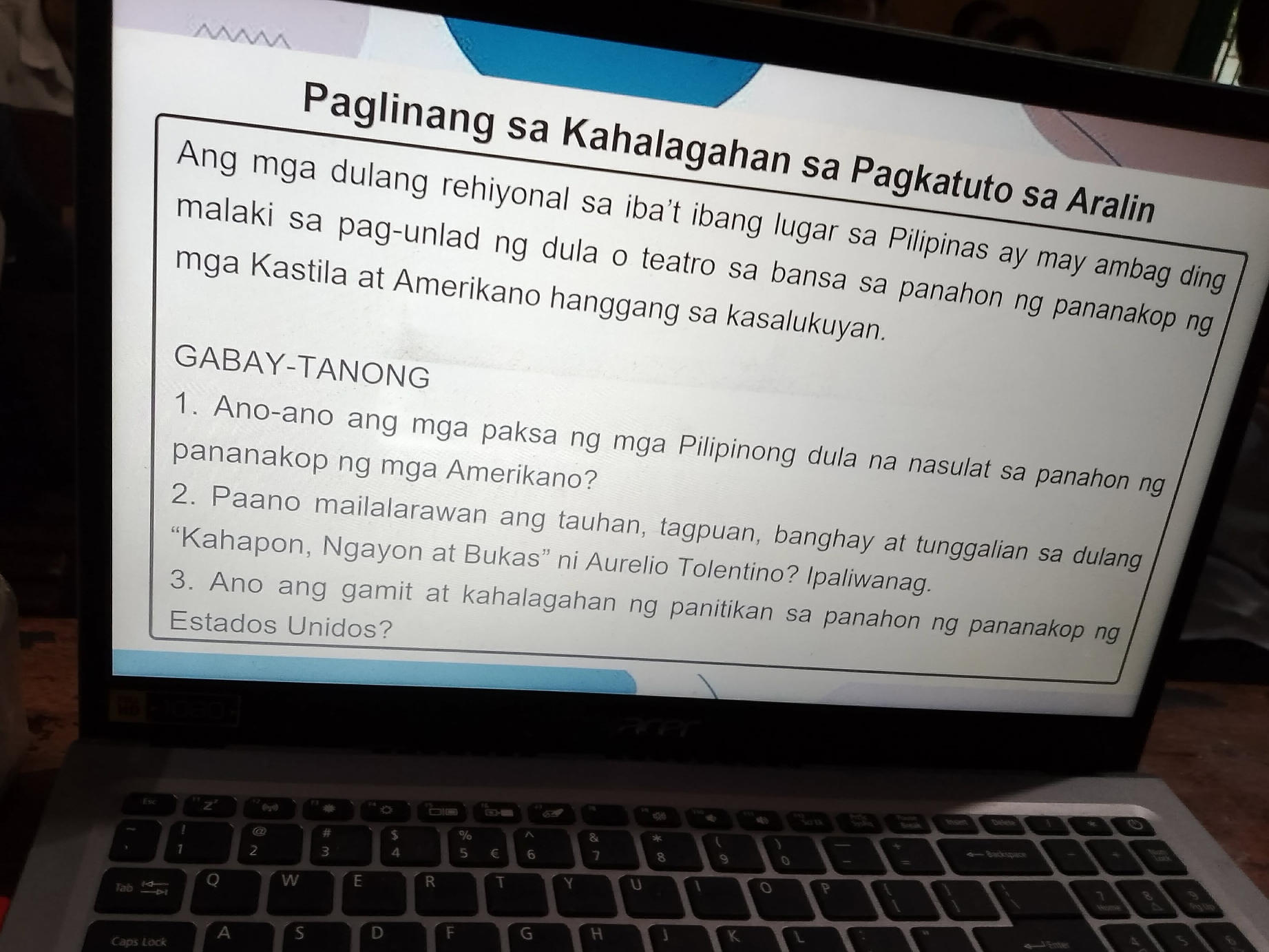 Paglinang sa Kahalagahan sa Pagkatuto sa | StudyX