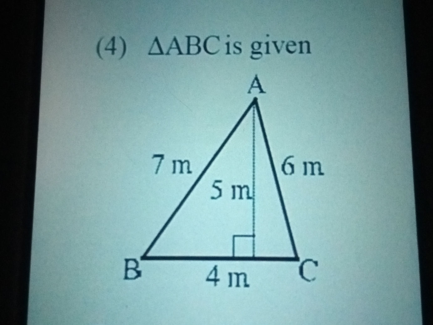 (4) $ ABC$ is given [Diagram of triangle | StudyX