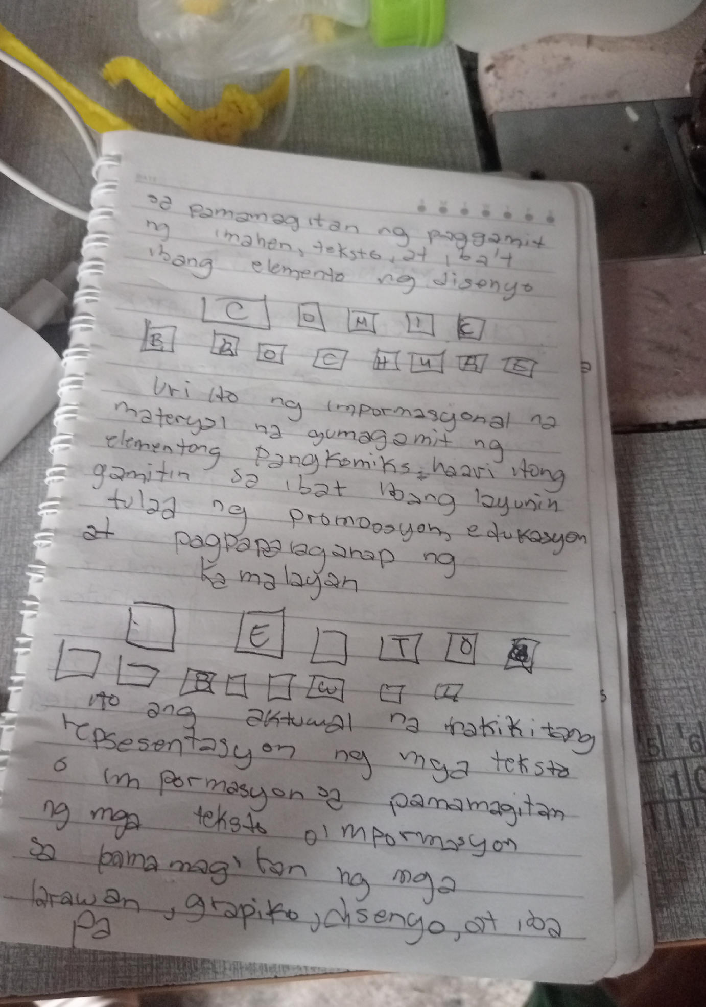 sa pamamagitan ng paggamit ng imahen, | StudyX