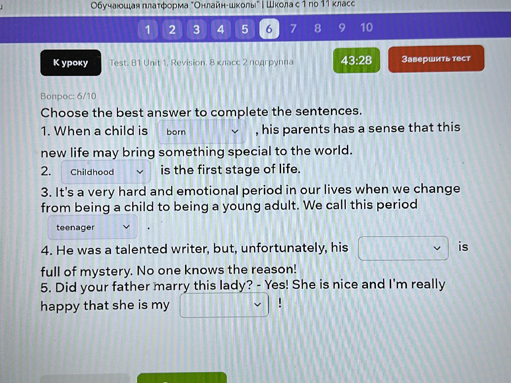 Choose the best answer to complete the | StudyX