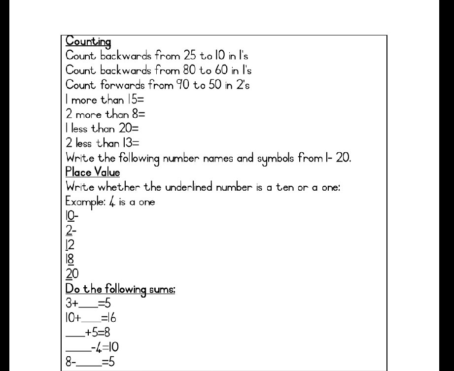 Counting Count backwards from 25 to 10 in | StudyX