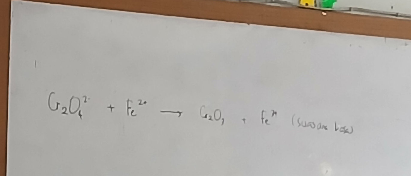 Cr_2O_4^{2-}} + {Fe^{2+}} {Cr_2O_3} | StudyX