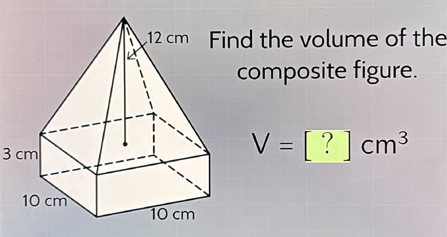 Find the volume of the composite figure. | StudyX