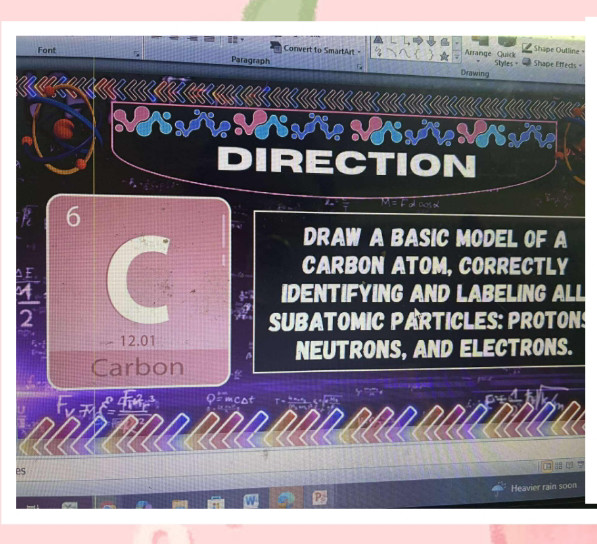 DIRECTION DRAW A BASIC MODEL OF A CARBON | StudyX