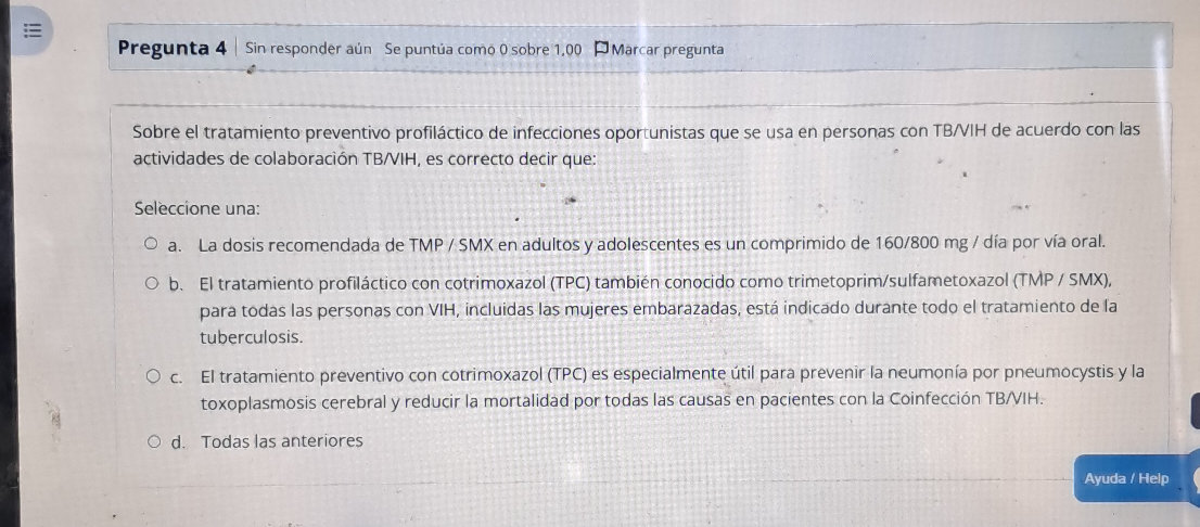 Sobre el tratamiento preventivo profiláctico | StudyX