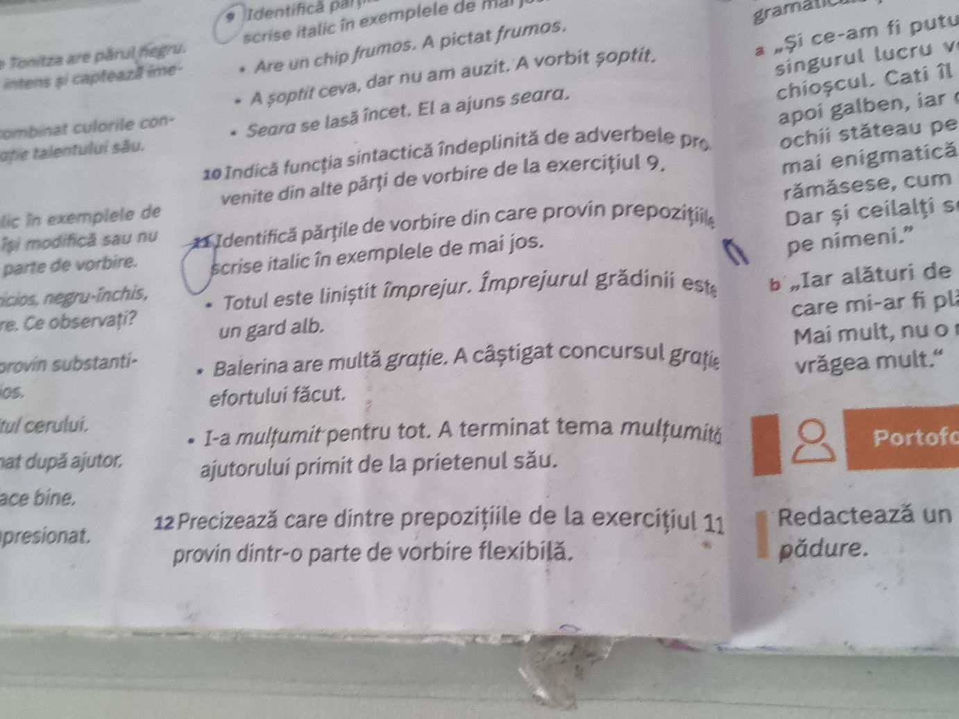 Identifică părțile de vorbire din care | StudyX