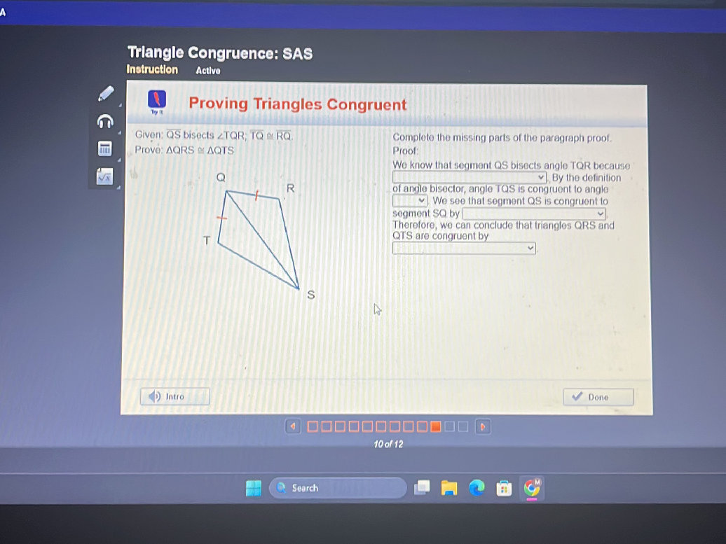 ## Proving Triangles Congruent **Given:** $ | StudyX