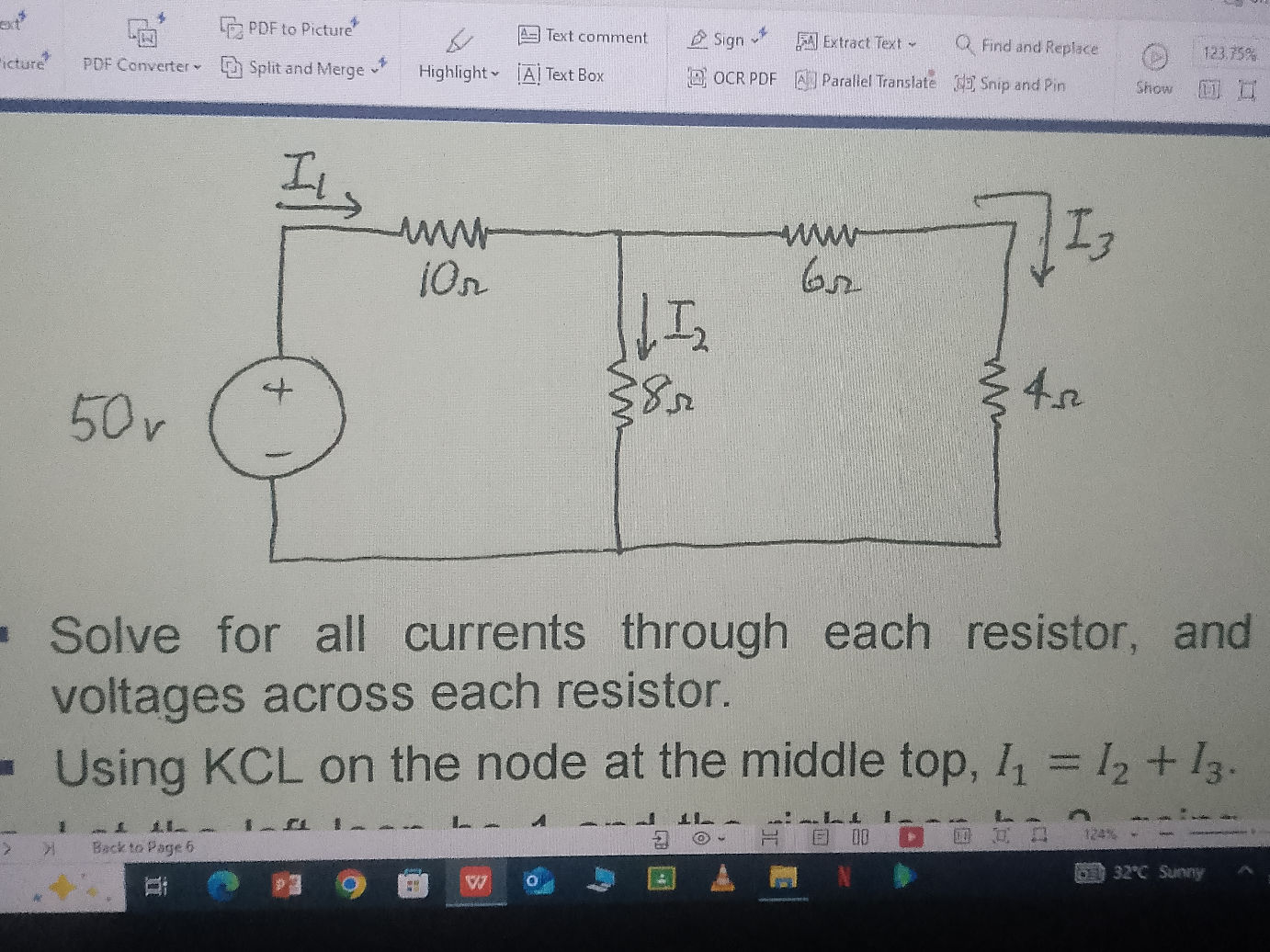 The circuit diagram shows a DC voltage | StudyX