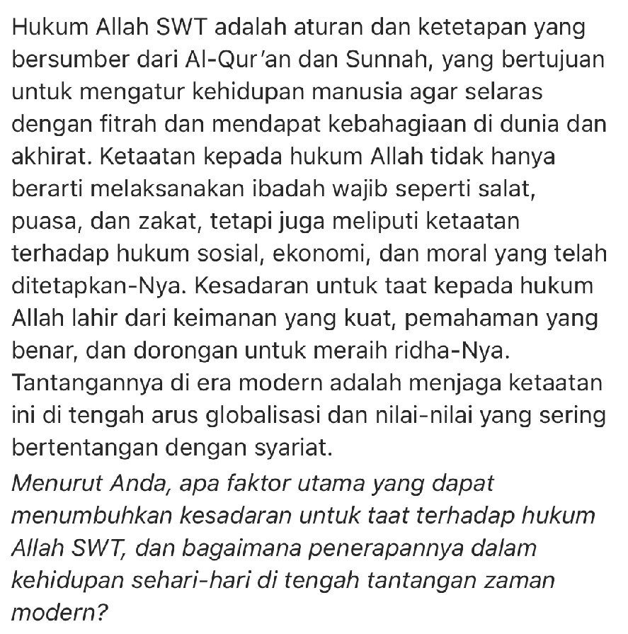 Hukum Allah SWT adalah aturan dan ketetapan | StudyX
