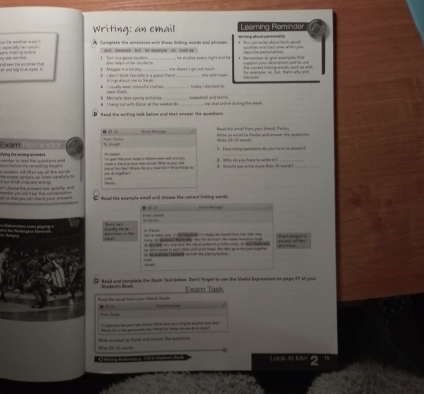 C Read the example email and choose the | StudyX