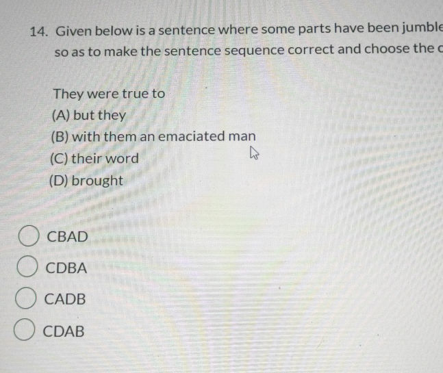 14 Given below is a sentence where some | StudyX