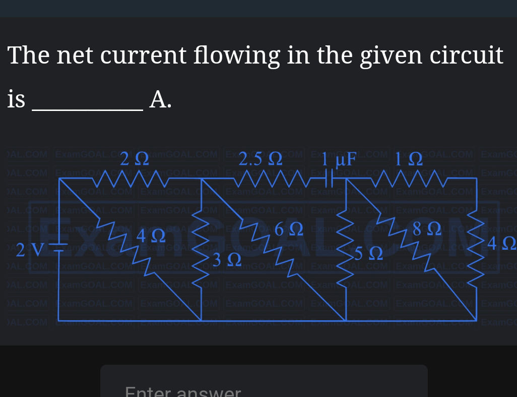 The net current flowing in the given circuit | StudyX