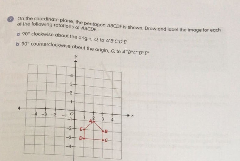 On the coordinate plane the pentagon ABCDE | StudyX