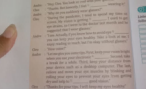 Andre Hey Cleo You look so cool with wearing | StudyX