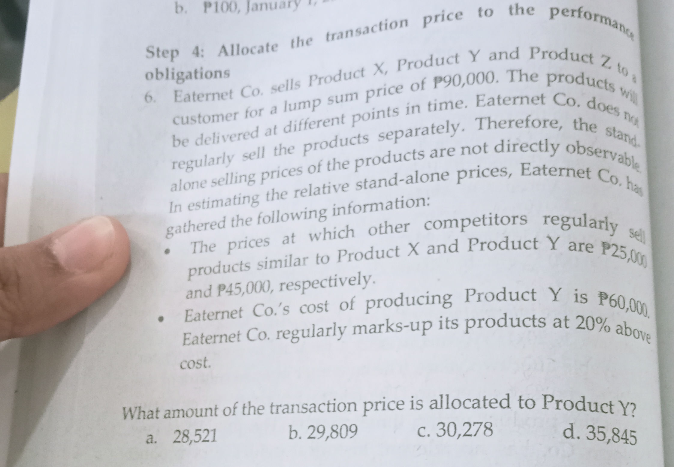 What amount of the transaction price is | StudyX