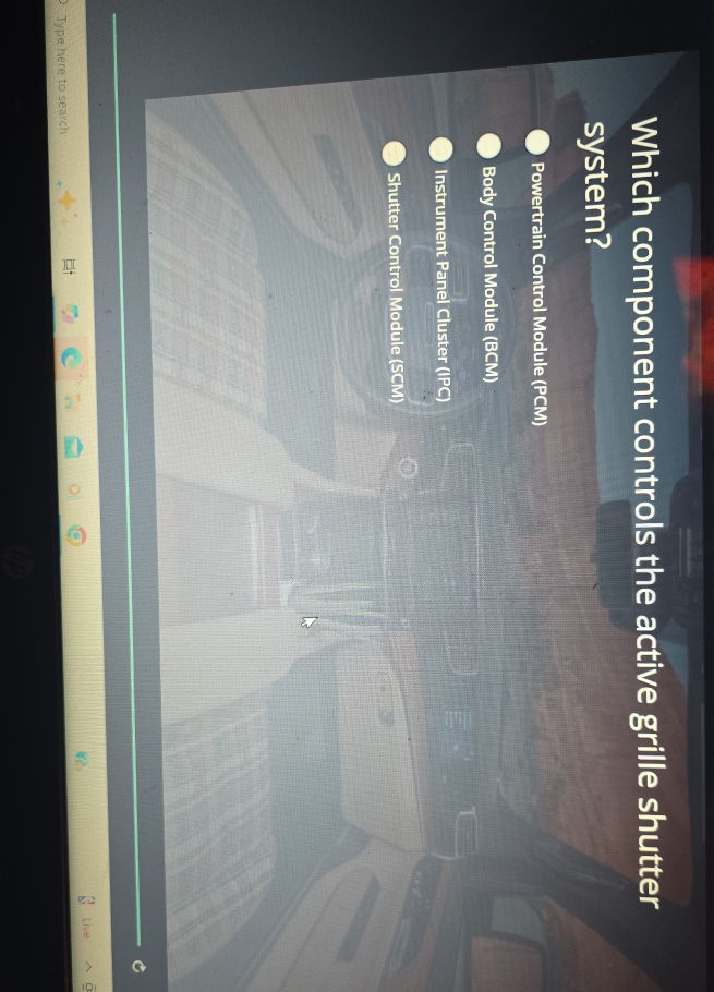 Which component controls the active grille | StudyX