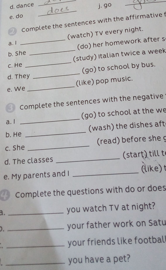 2 Complete the sentences with the | StudyX