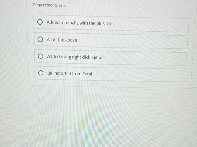 Requirements can Added manually with the | StudyX